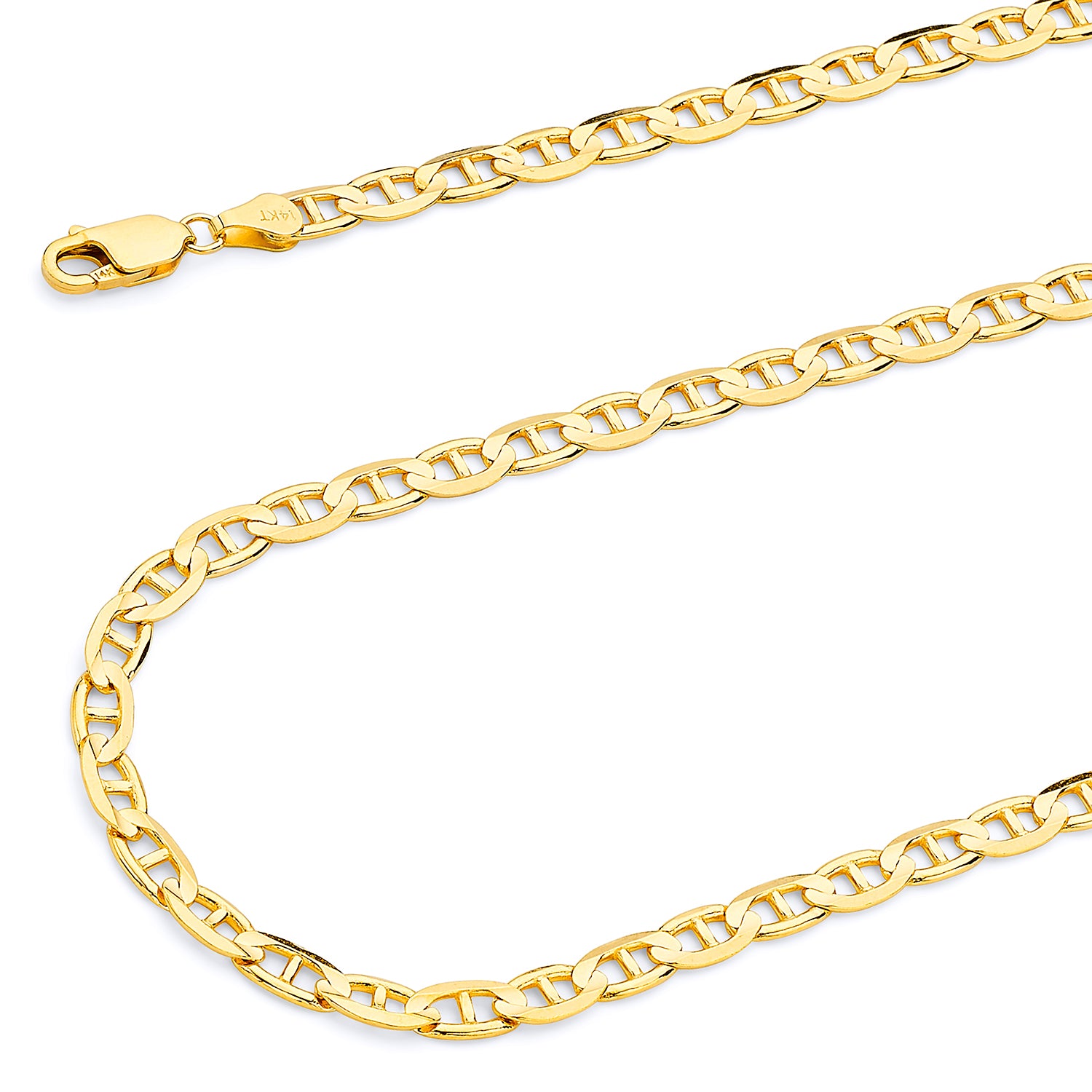 Solid Mariner Chain in 14K Gold – Oro Club