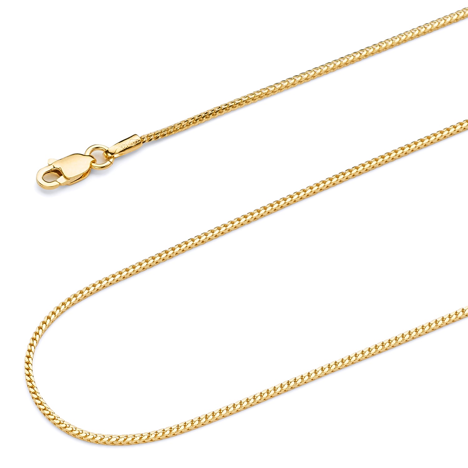 Solid Wheat Chain in 14K Gold – Oro Club