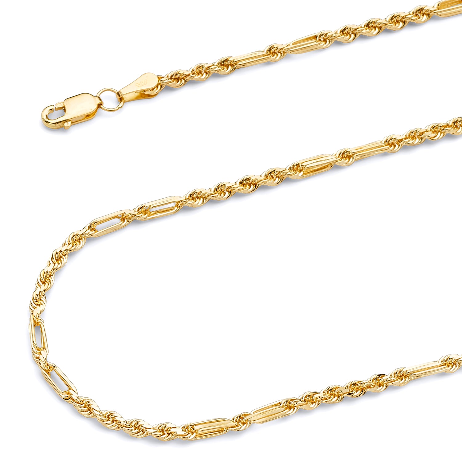Solid Milano Chain in 14K Gold – Oro Club